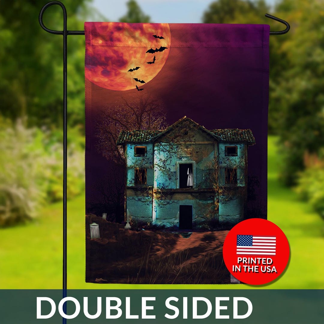 House of the Living Dead Double Sided Flag - Haunted House Halloween ...