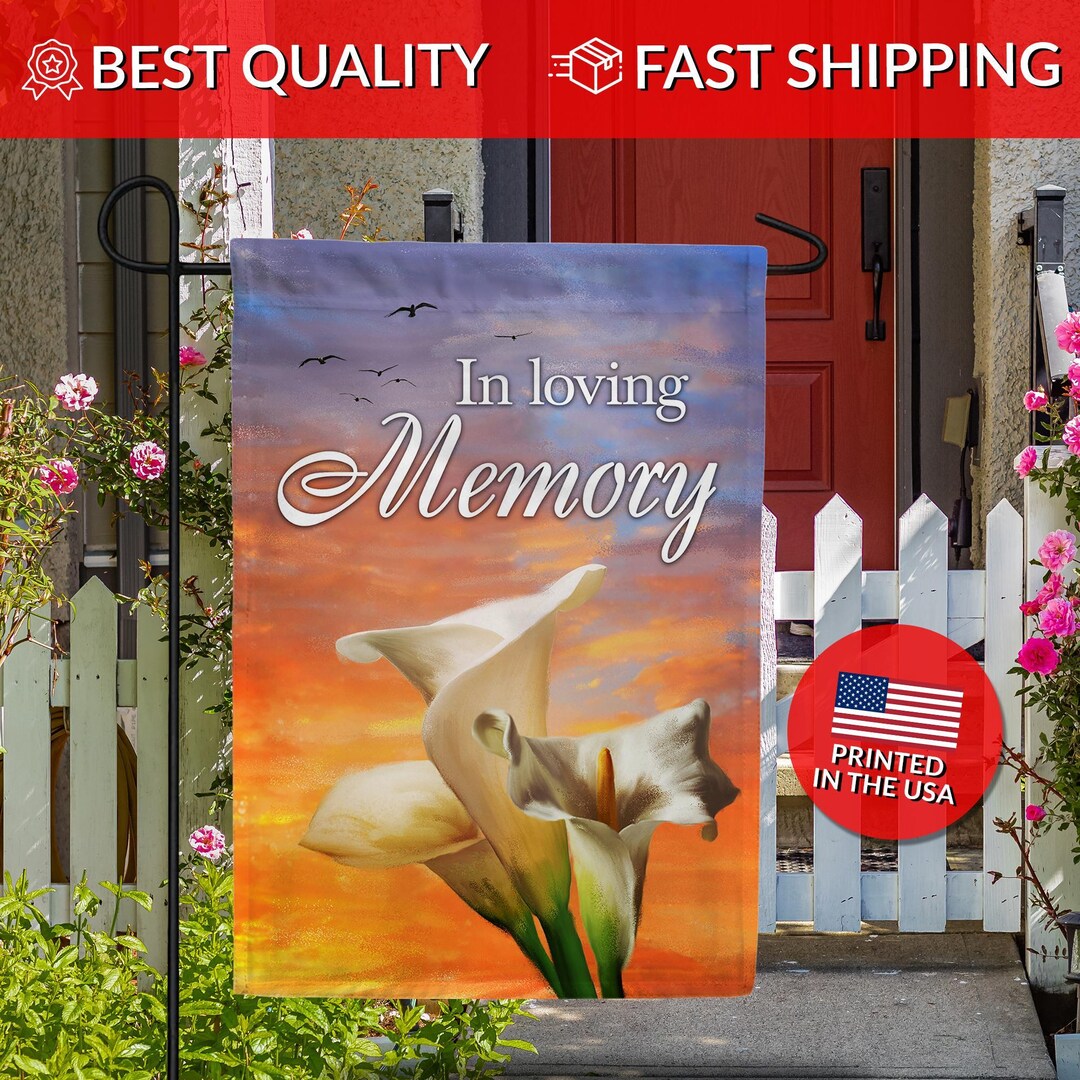In Loving Memory Garden Flag - Memorial Decor, in Loving Memory ...