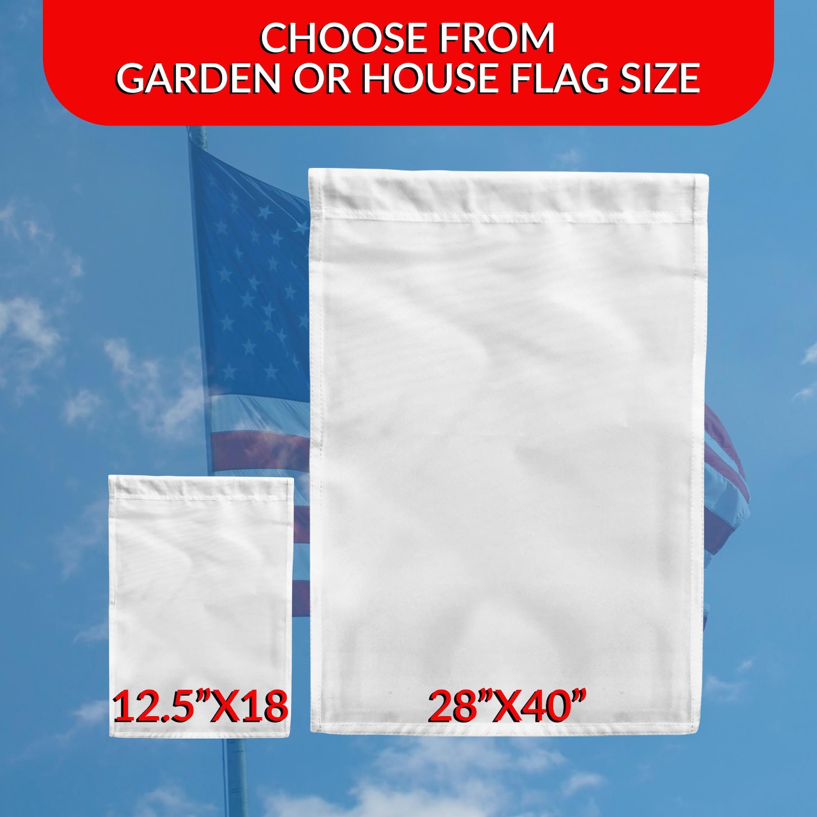 Double Sided USA Flag - Patriotic One Land, One Heart - Etsy
