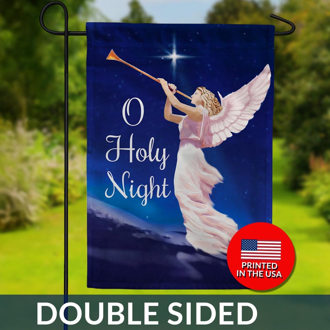 O Holy Night Angel Double Sided Flag - Christmas Angel, Religious Flag ...