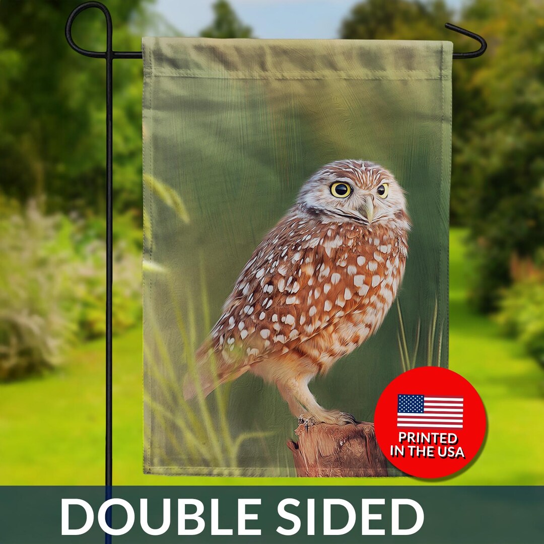 Burrowing Owl Garden Flag – Double Sided Woodland Birds Flag - Etsy