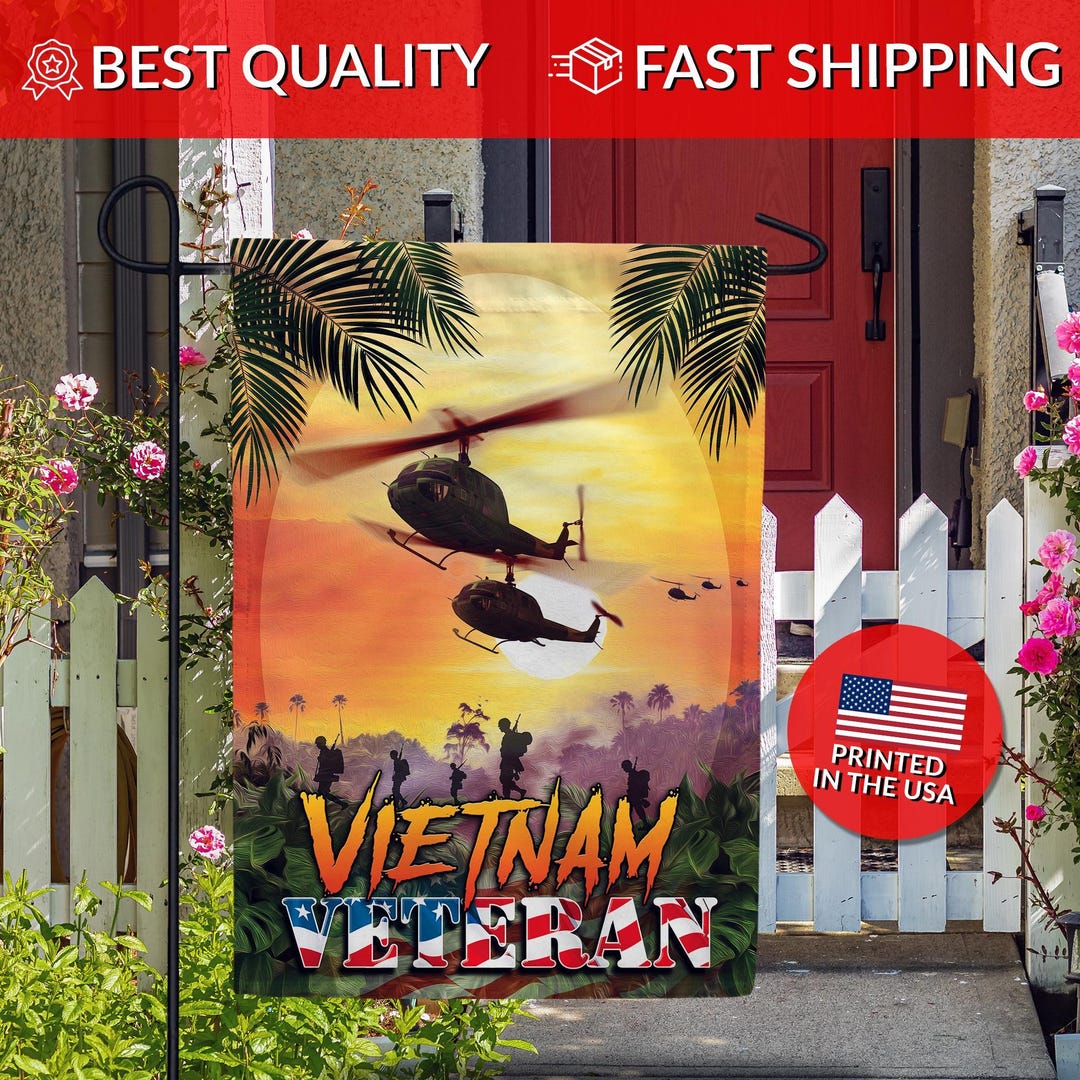 Vietnam Veteran Flag - Military Yard Decor, Veterans Flag, Veterans Day ...