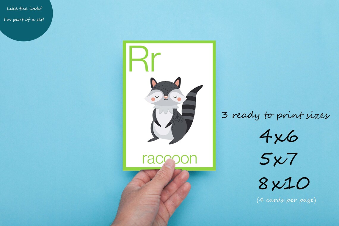 Printable Alphabet Flashcards Instant Digital Download Toddler - Etsy
