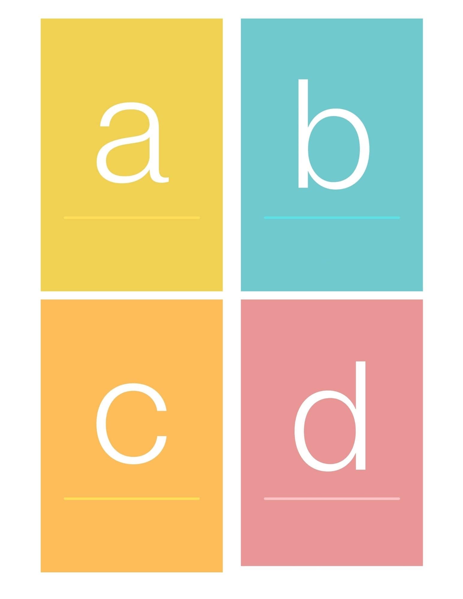 Printable,alphabet Flashcards, Lowercase, Lower Case, Toddler Learning ...