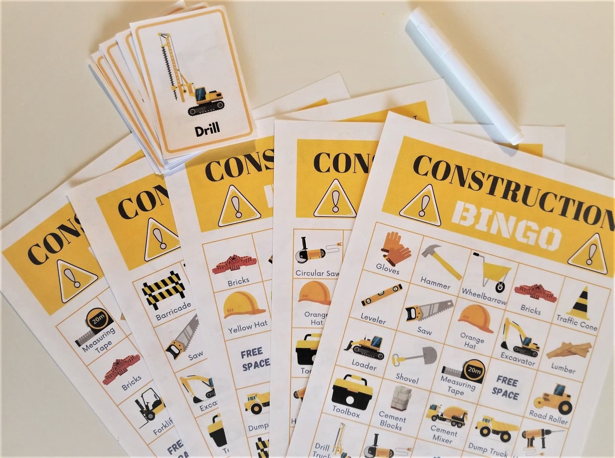 Construction Bingo - Etsy