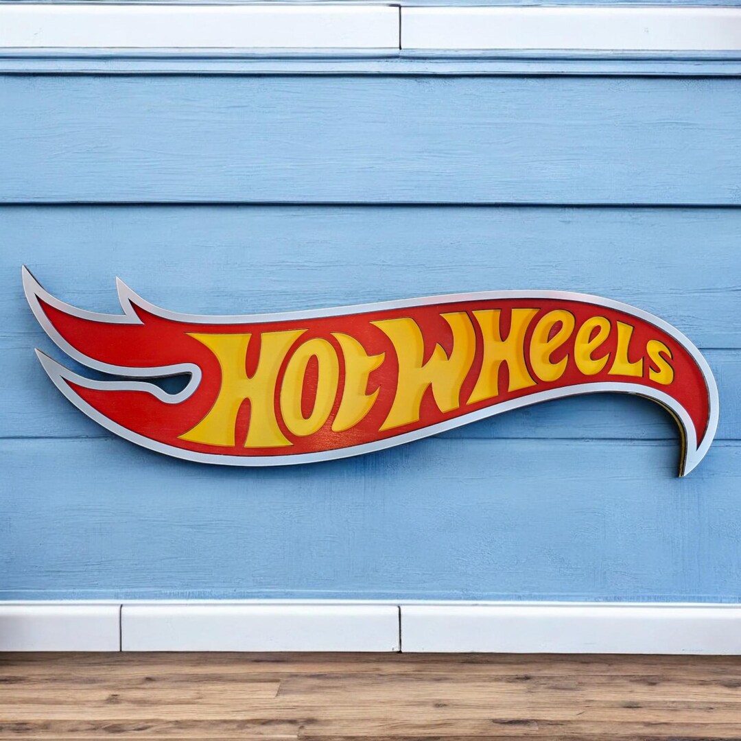 Hot Wheels 22in Painted Wall Sign. Laser Cut 3d Layered and Painted ...