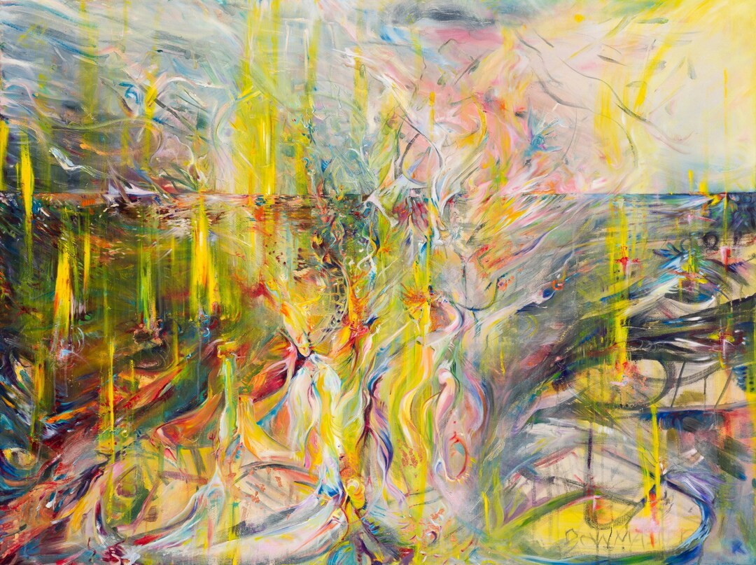 NIRVANA. Original Mixed Media Oil Painting on Canvas, Visionary ...