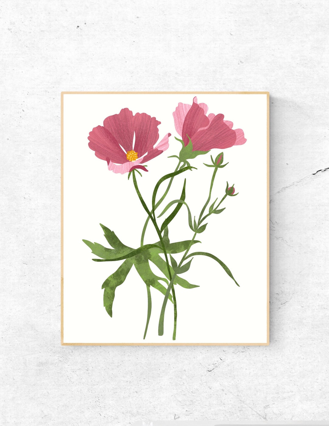 Cosmo Flower Retro Trendy Aesthetic Print 70s Vintage - Etsy UK