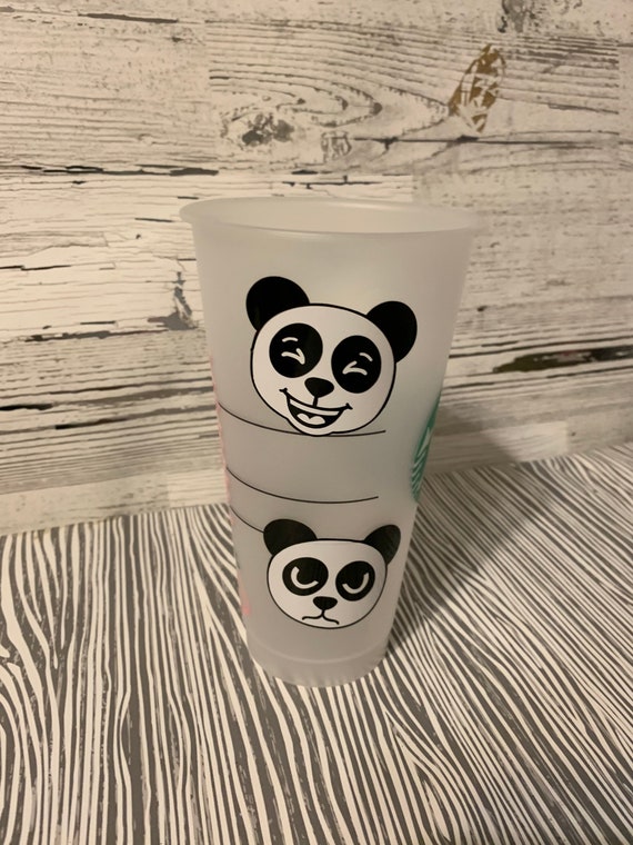 Panda Starbucks Cold Cup Panda Cup Personalized Cup with | Etsy