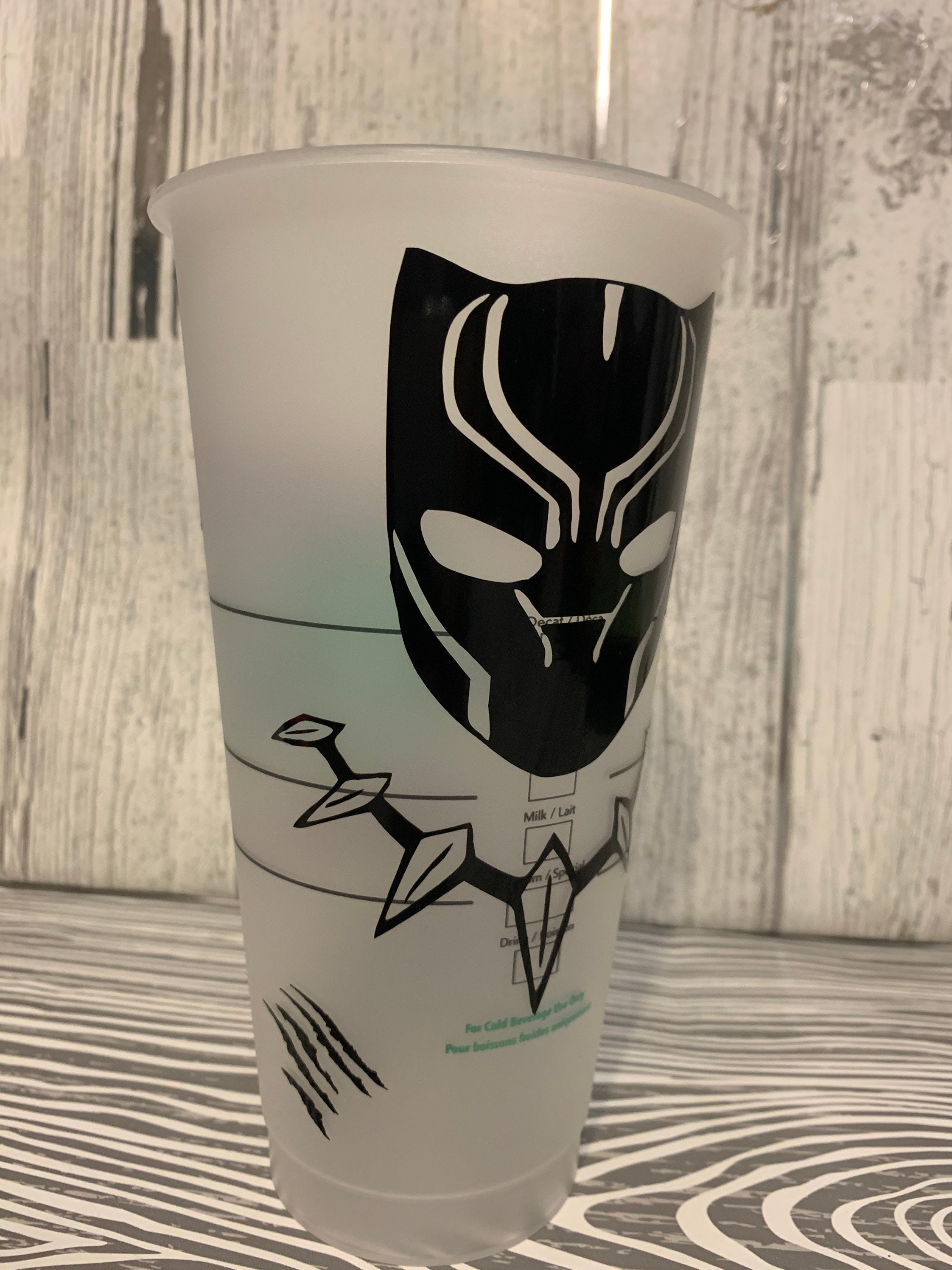 Black Panther Starbucks Cup, Wakanda Forever Starbucks Cup, Black ...