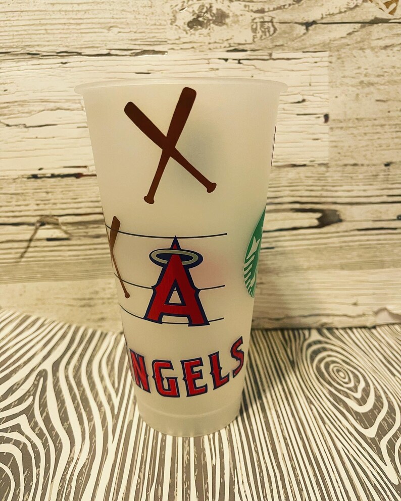 Angels Starbucks Cup Angels Baseball Baseball Custom - Etsy