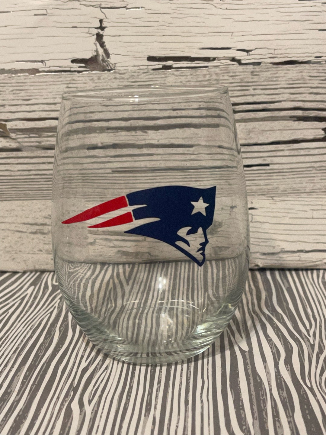 Patriots Wine Glass, NFL Wine Glass, NFL, Sports Wine Glass, New ...