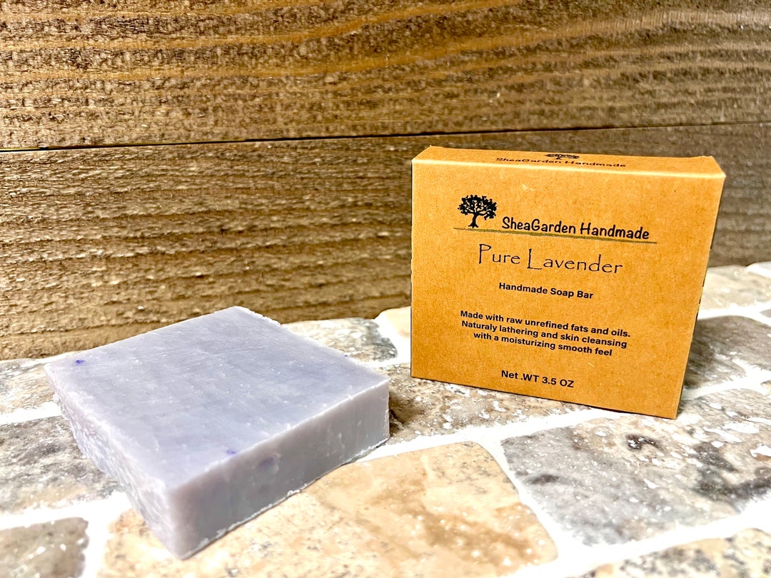 Pure Lavender Soap, Eco Friendly, Plastic Free, Handmade, Rustic Vegan ...