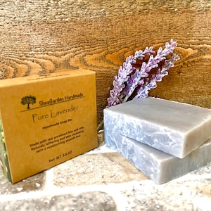 Pure Lavender Soap, Eco Friendly, Plastic Free, Handmade, Rustic Vegan ...