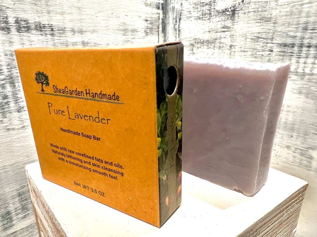 Pure Lavender Soap, Eco Friendly, Plastic Free, Handmade, Rustic Vegan ...