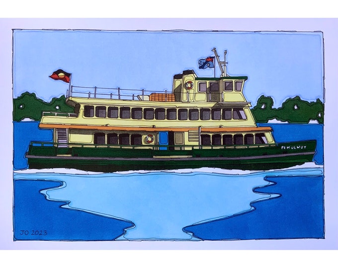 Sydney Harbour Ferry Jetty Boat Wall Art Print | Digital Download ...
