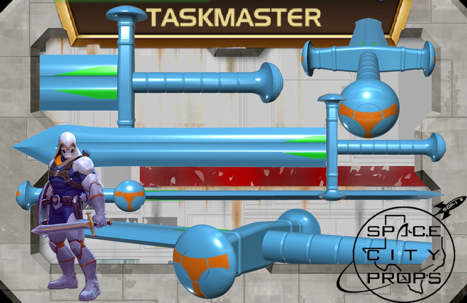 Taskmaster Sword comic book version stl | Etsy