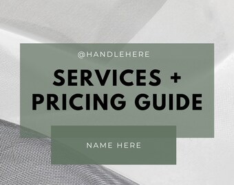 Price & Services Guide, Client Portfolio Template, Client Welcome ...