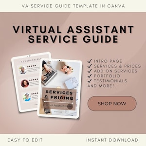Virtual Assistant Client Template, Client Portfolio Template, Client ...