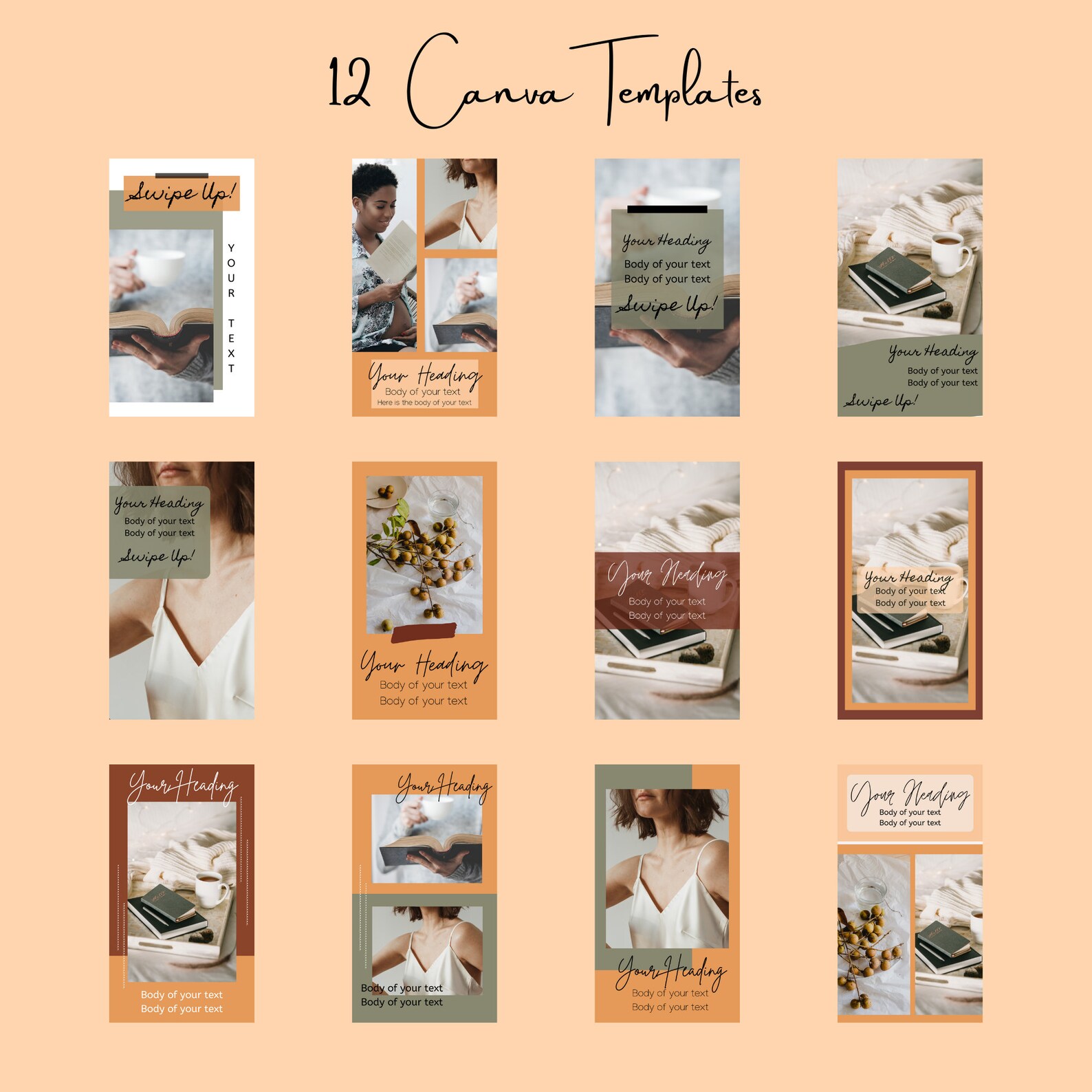 12 Instagram Stories Template Bundle Bonfires & Blankets - Etsy