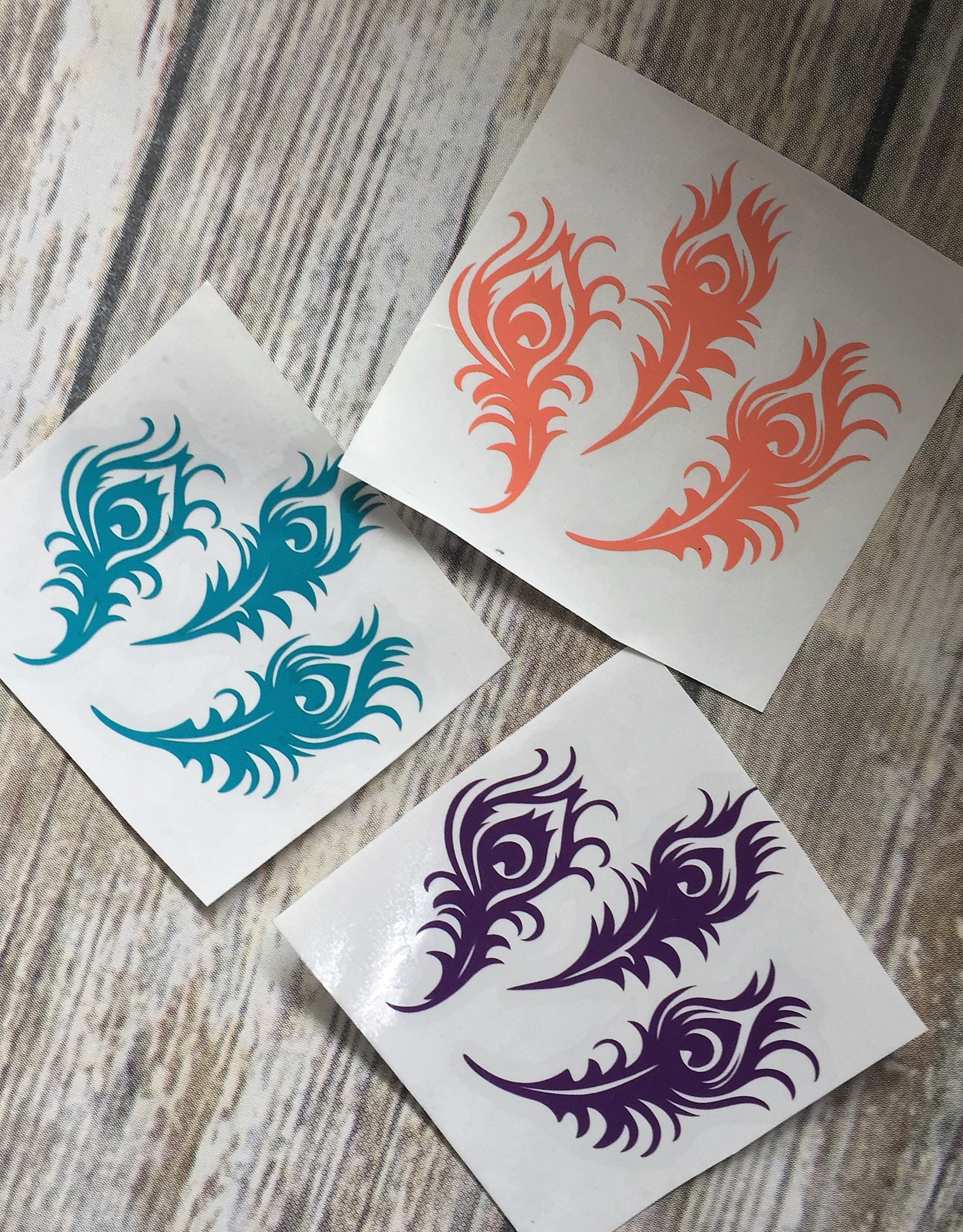 Peacock Feather Decals Peacock Feathers Peacock Gifts for - Etsy