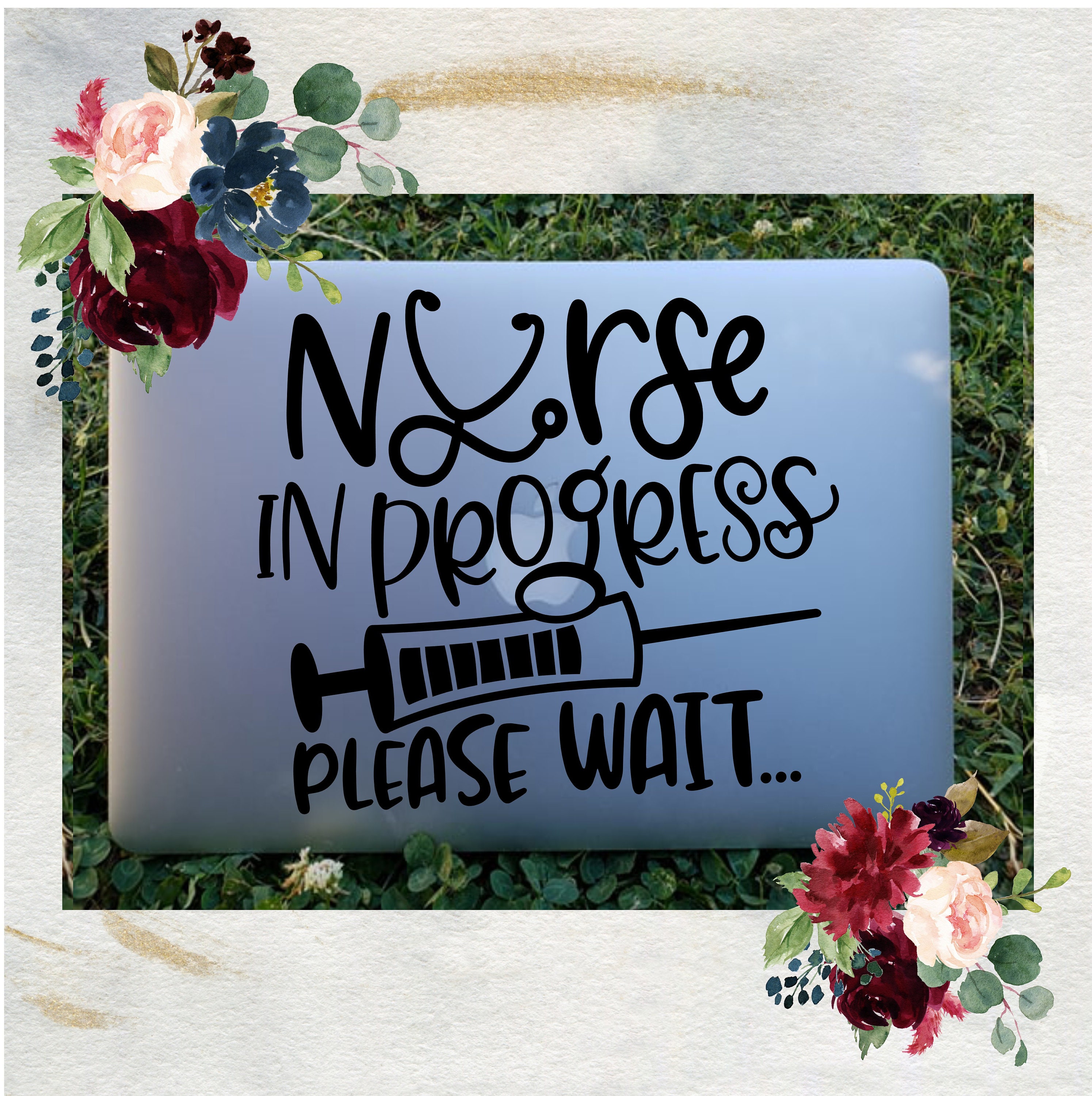 Nurse in Progress Please Wait Vinyl Decal Male Nurse - Etsy