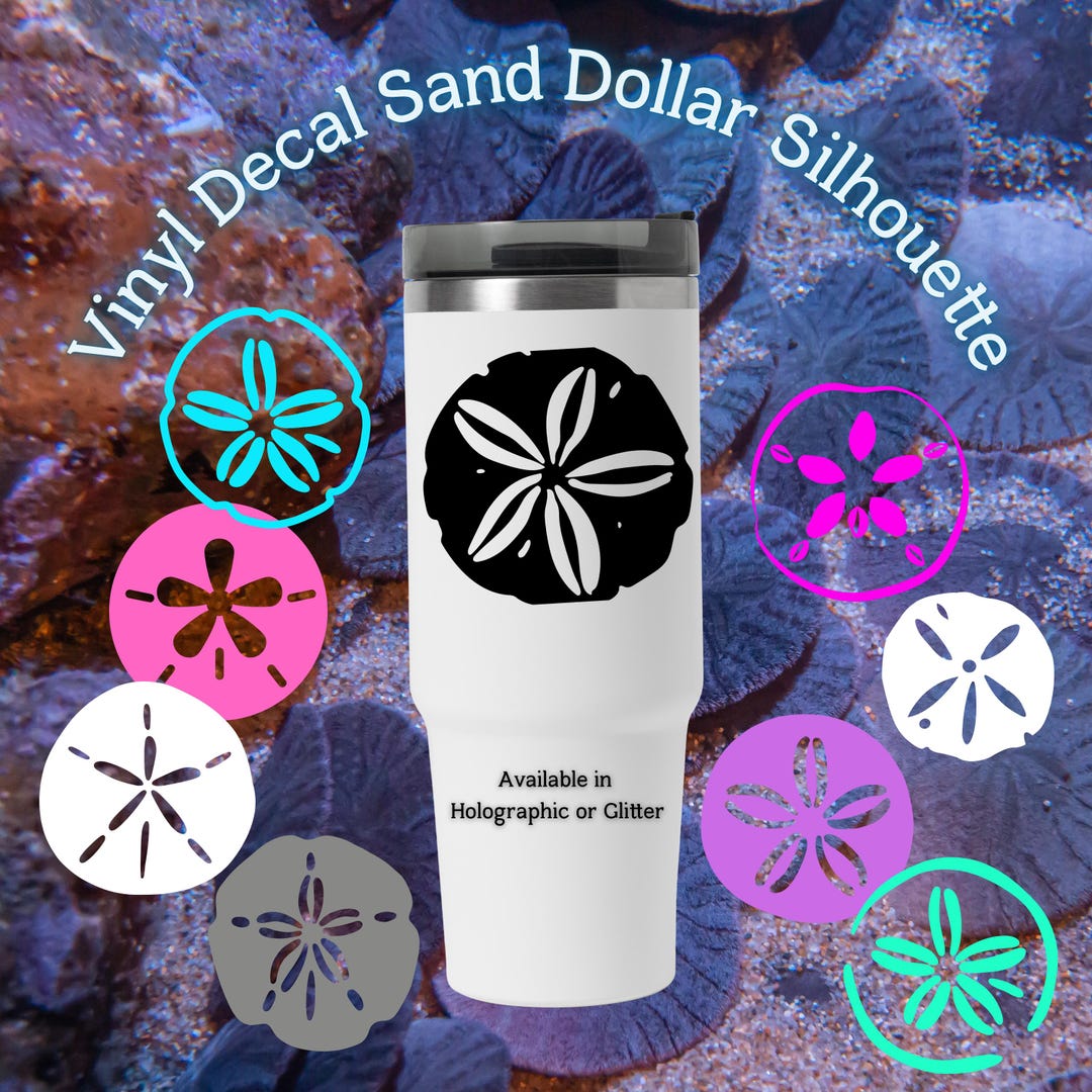 Sand Dollar Vinyl Decal | Coastal Car, Laptop, Tumbler Sticker - Etsy