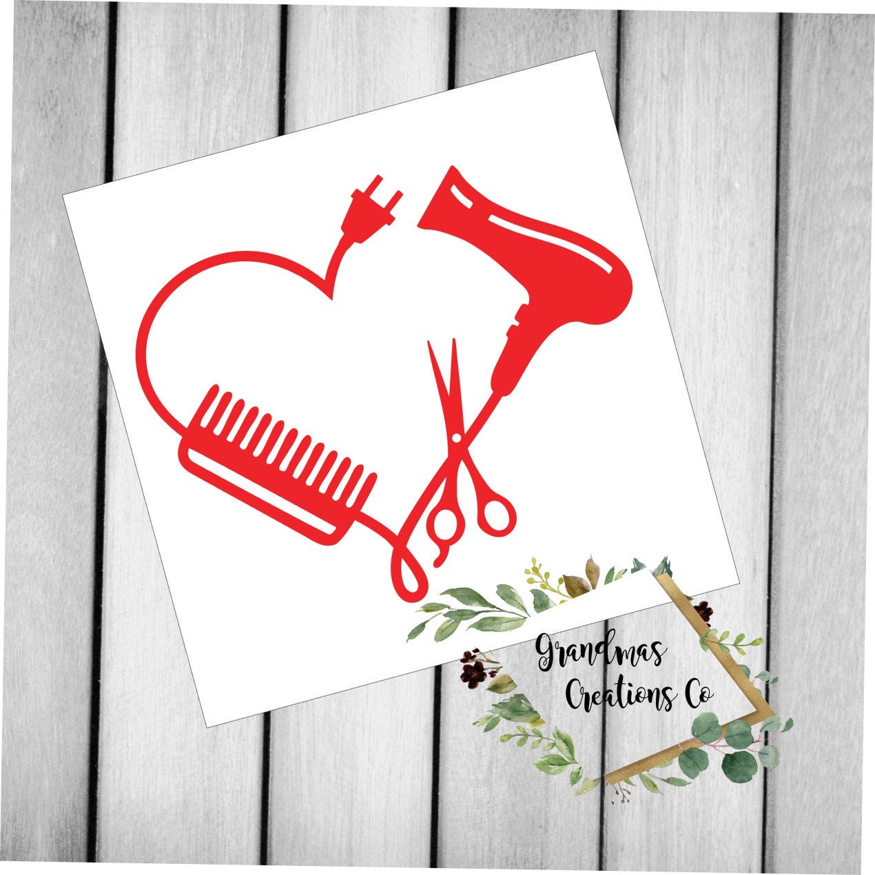 Logotipo de estilista de pelo calcomanía de estilista de | Etsy