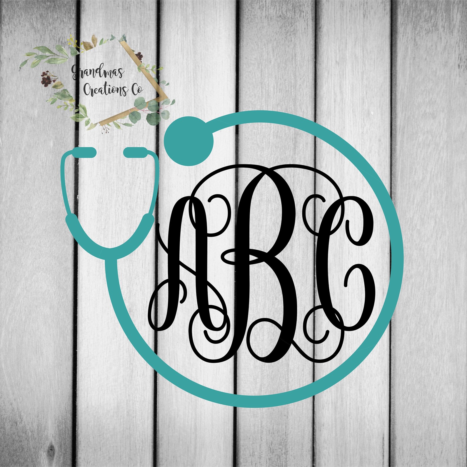 Nurse Decal, Stethoscope Monogram, Vinyl Decal, Decal for Cups - Etsy