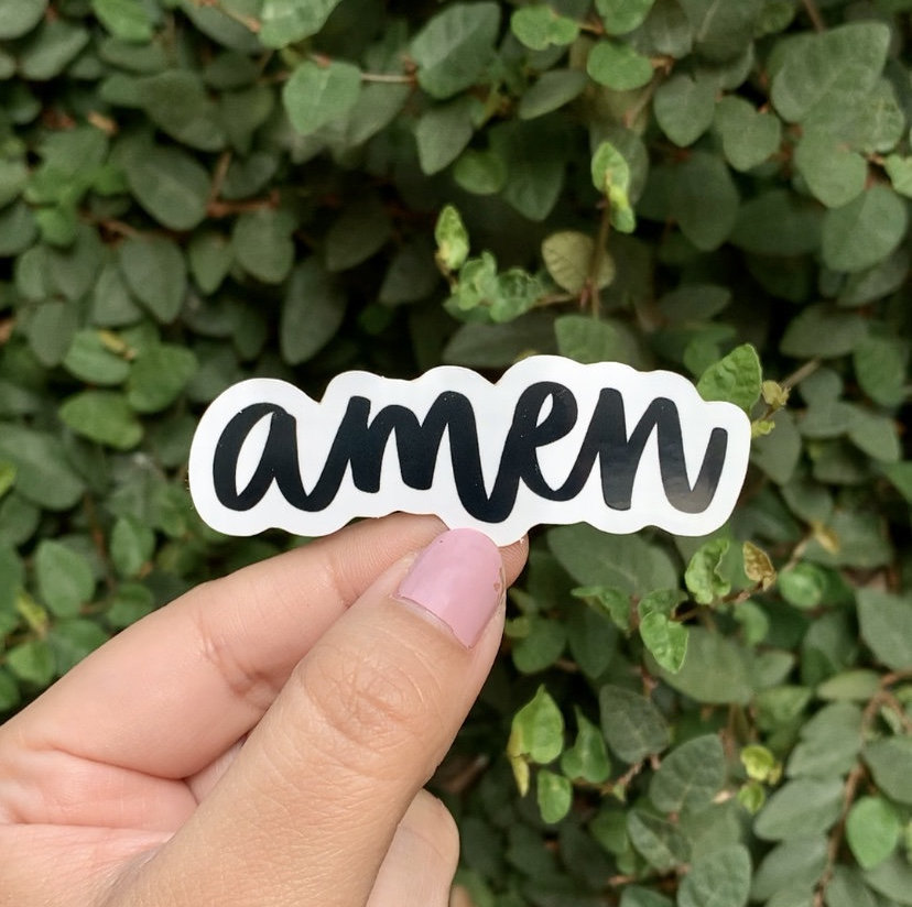 Amen Vinyl Sticker Christian Jesus Sticker Christian Gift | Etsy