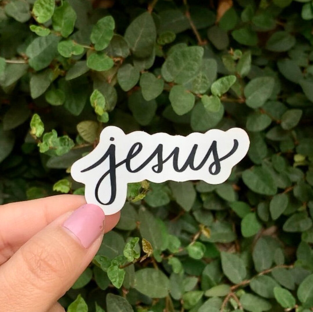 Jesus Cursive Vinyl Sticker, Waterproof, Decal, Christian Gift, Bible ...