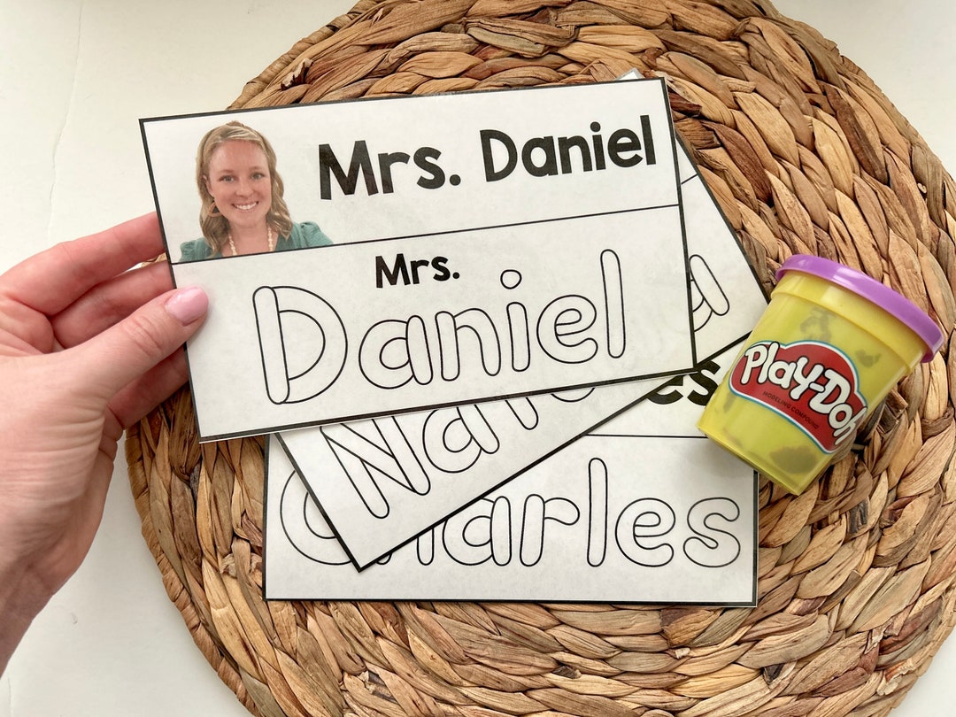 Editable Student Name Play-doh Work Mats, Name Practice, Fine Motor ...