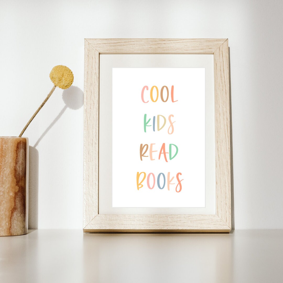 Cool Kids Read Books Poster, SET OF 3, Teacher Decor, Classroom Library ...