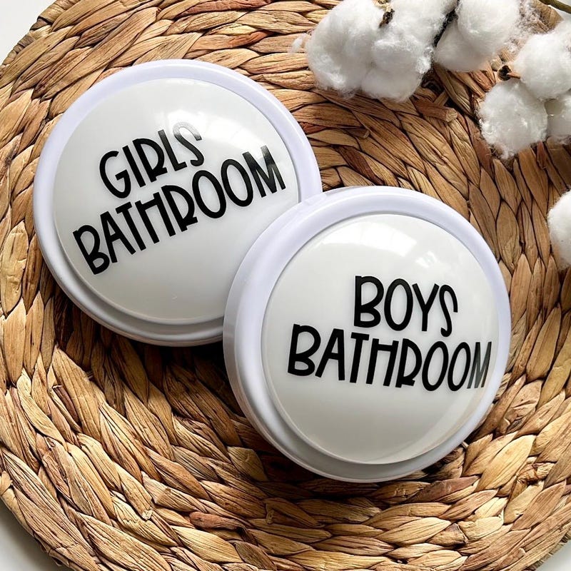 Boys and Girls Bathroom Signs - Etsy