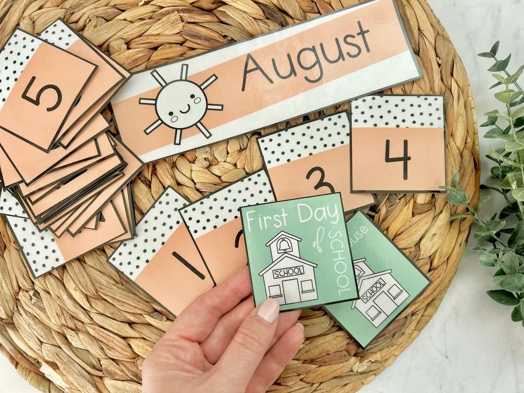 Modern Boho Classroom Calendar Cards, Classroom Calendar, Teacher Decor ...