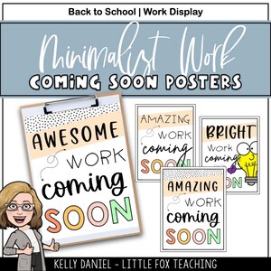 Work Coming Soon Sign, Classroom Posters, Classroom Teacher Decor ...