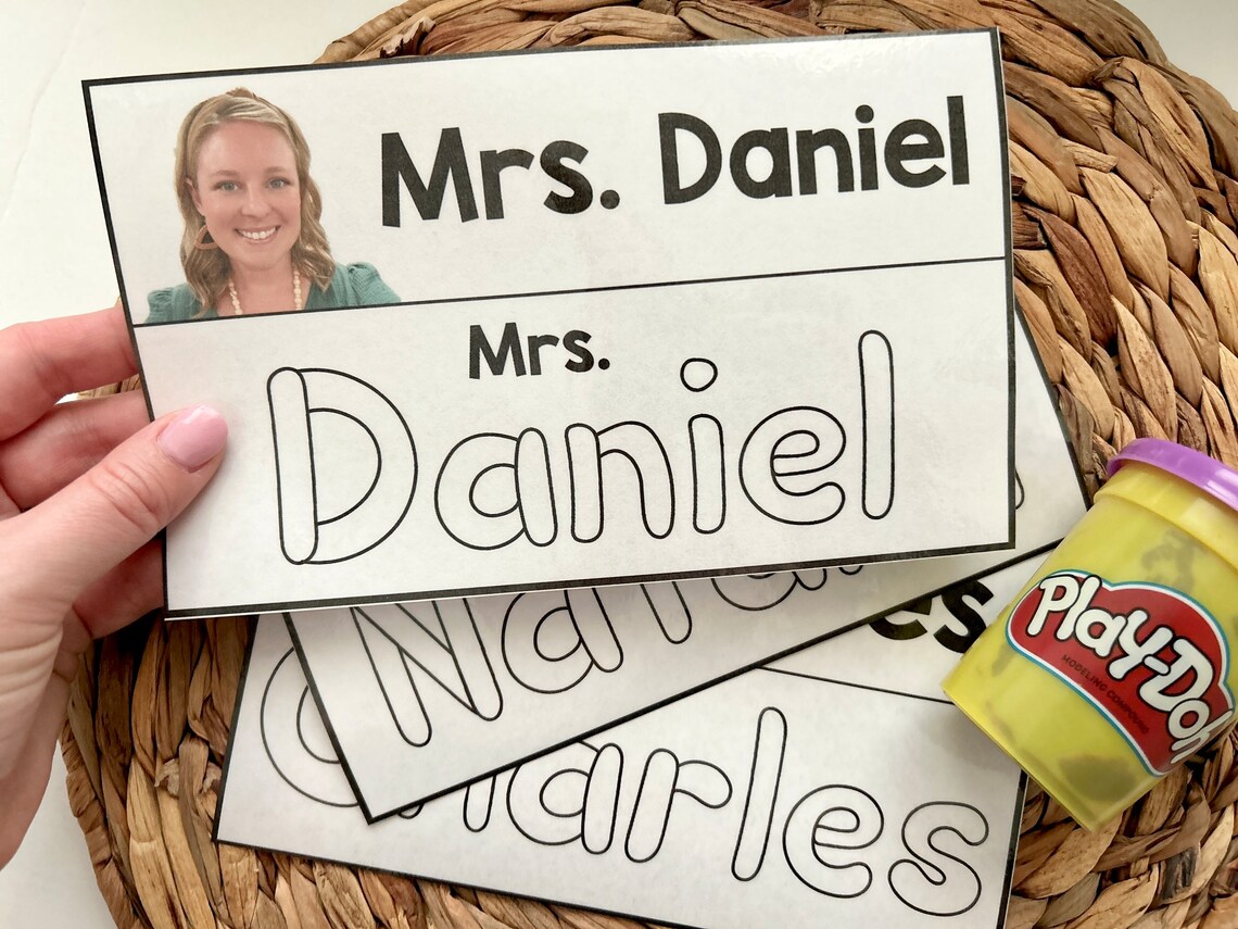 Editable Student Name Play-doh Work Mats, Name Practice, Fine Motor ...