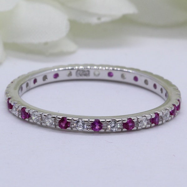 Ruby Wedding Band - Etsy