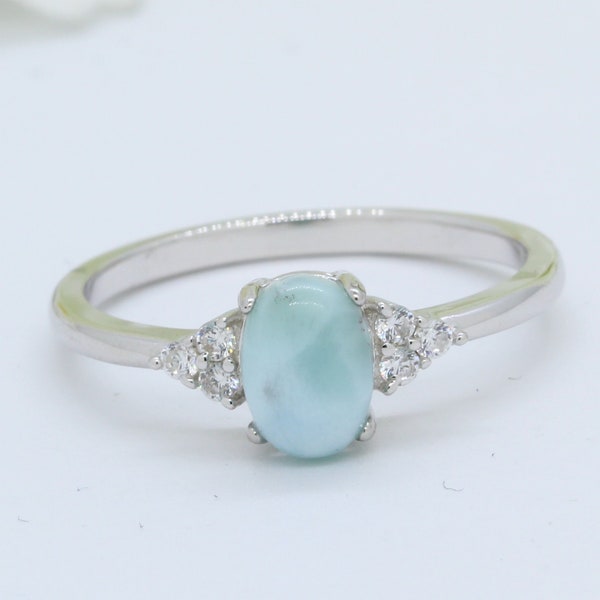 Natural Dominican Larimar Ring - Etsy