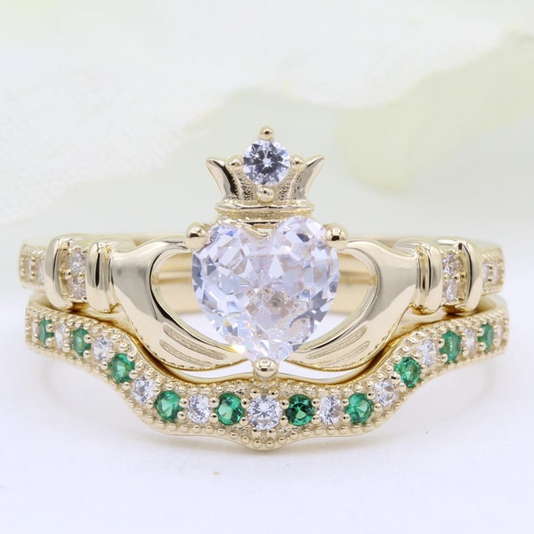 Claddagh Wedding Set - Etsy