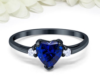 Blue Heart Promise Ring - Etsy