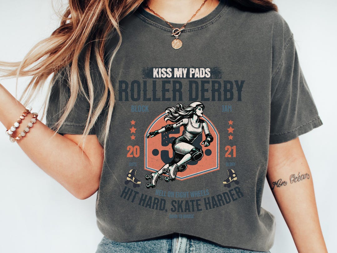 Custom Roller Derby Shirt - Personalized Roller Derby Gift Roller Skate ...