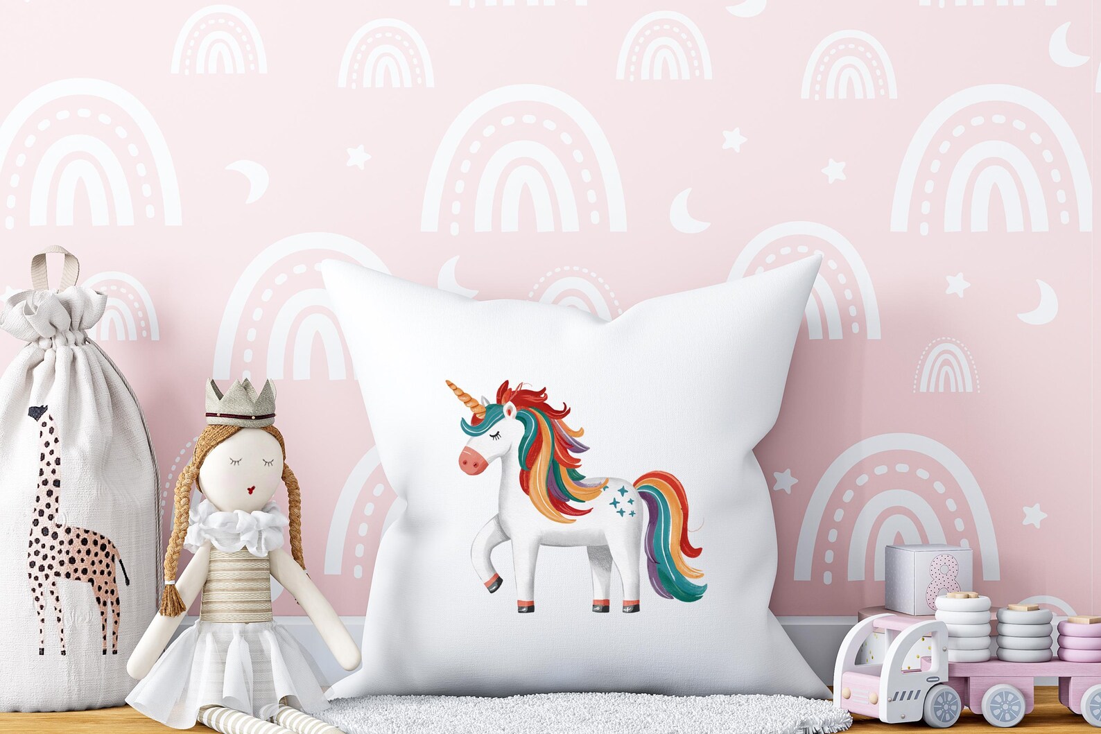 Rainbow Unicorn PNG | Cute Magical Clipart | Digital Download for Kids ...