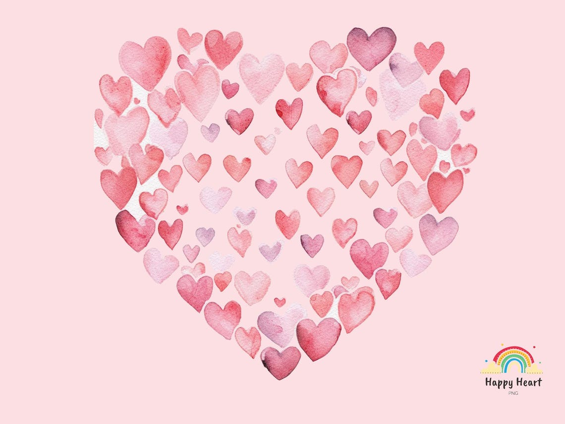 Heart Frame With Smaller Hearts Inside - Cute Love Design PNG for ...