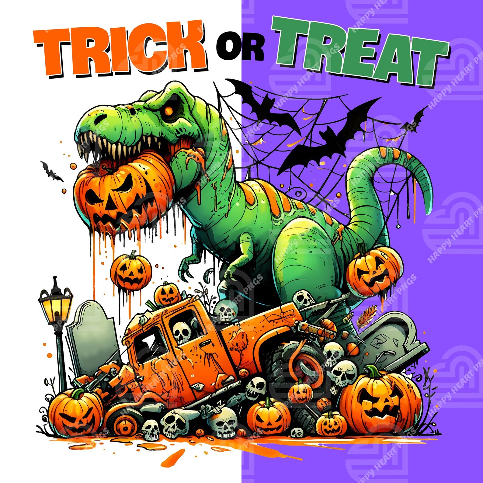 Trick or Treat Dinosaur PNG, Halloween PNG for T-shirts Mugs Hoodies - Etsy