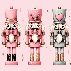 Pink Coquette Nutcracker Trio PNG | Girly Christmas Sublimation Bundle ...