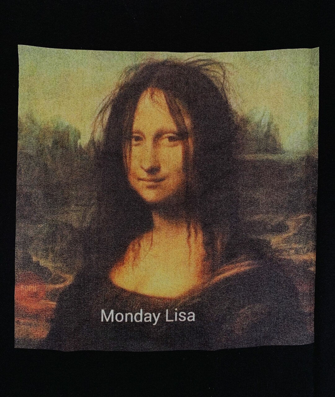 Camiseta Mona Lisa cansada Camiseta de estado de ánimo del lunes ...
