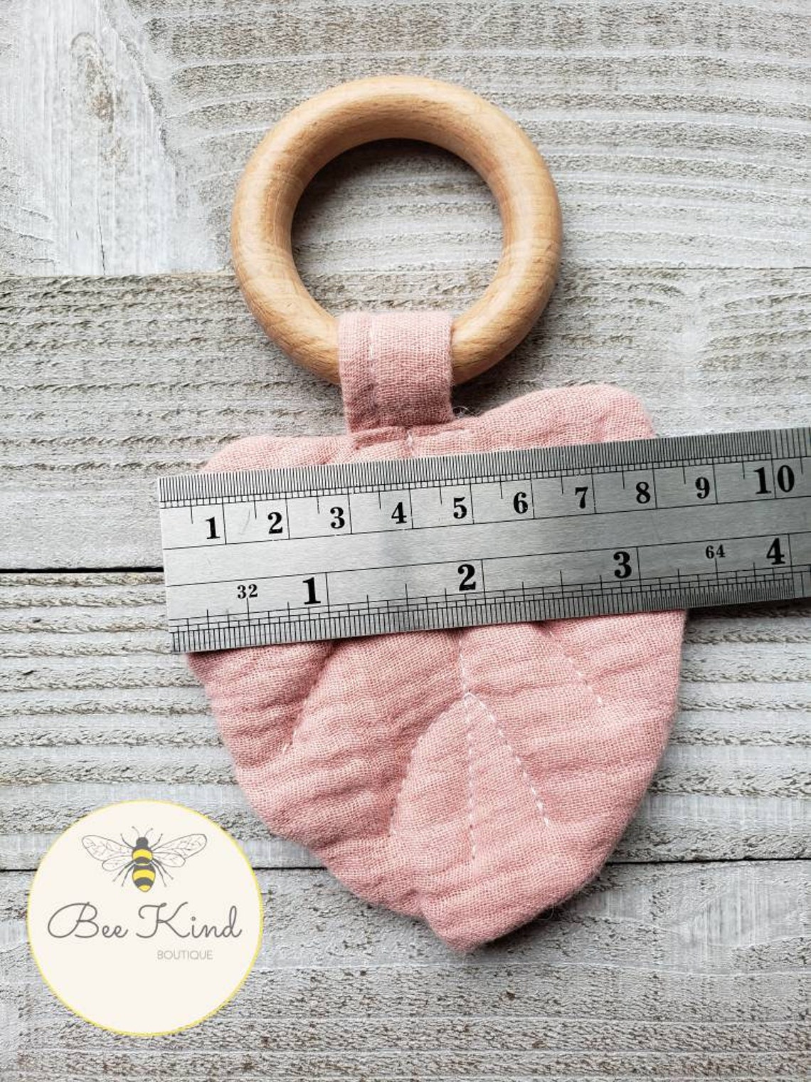 Bohemian Leaf Teether for Baby Quilted Muslin Leaf on a | Etsy