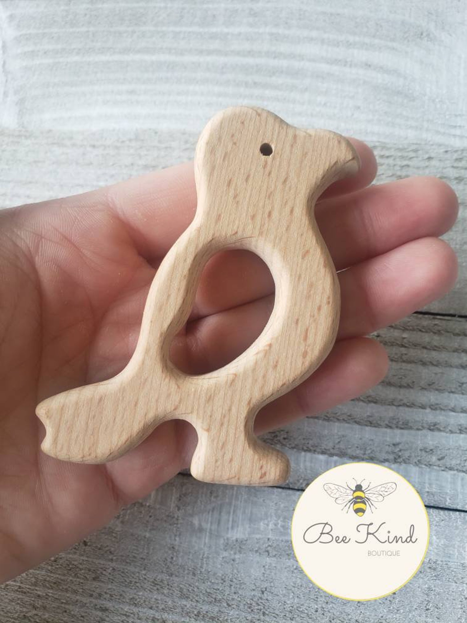 Small Wooden Bird Teether for Baby - Etsy