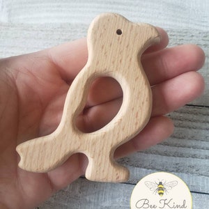 Small Wooden Bird Teether for Baby - Etsy